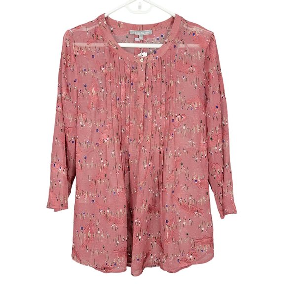 Daniel Rainn | Tops | Daniel Rainn Cyndee Top L Dusty Rose Pink Pintuck ...